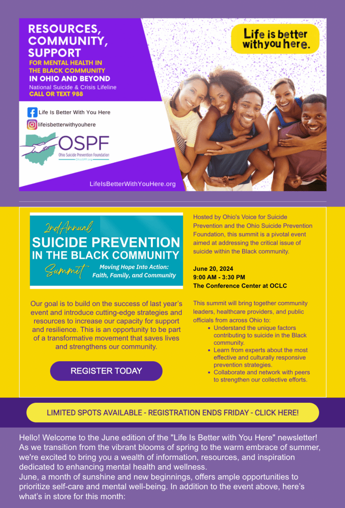 Monthly Newsletters – Life Is Better With You Here